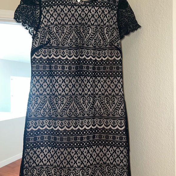 Felicity & Coco | Dresses | Felicity Coco Black Sheath Mini Dress With ...